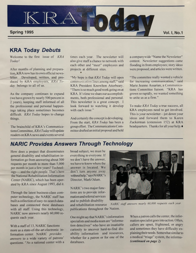 The Evolution Of The Kra Newsletter | KRA Corporation